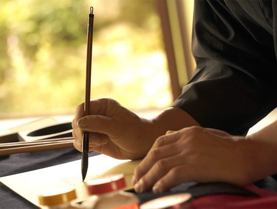 Kuma's letter. Kanji name Tegamiya Kuma writes for gift.