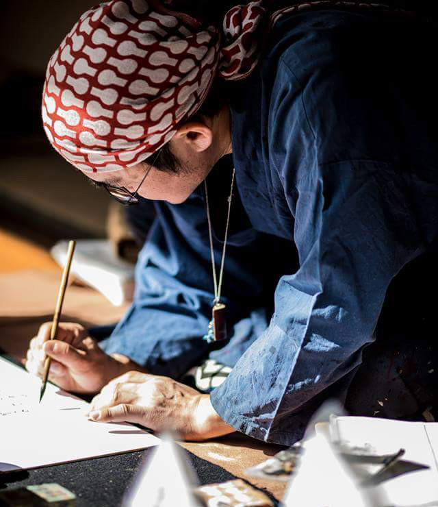 Kuma's letter. Kanji name Tegamiya Kuma writes for gift.